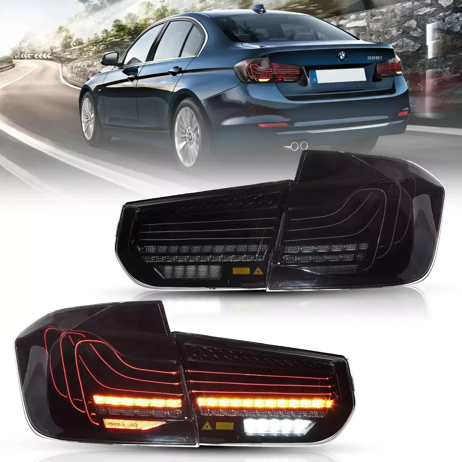 Lâmpada traseira oled para 2012-2018 bmw f30 f35 f80 m3 320i 328i 328d ...