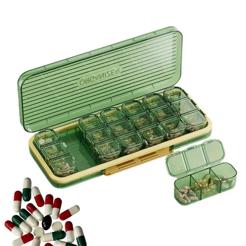 Pill Medicine Vitamin Organizer Pill Organizer Weekly Pill Box ...