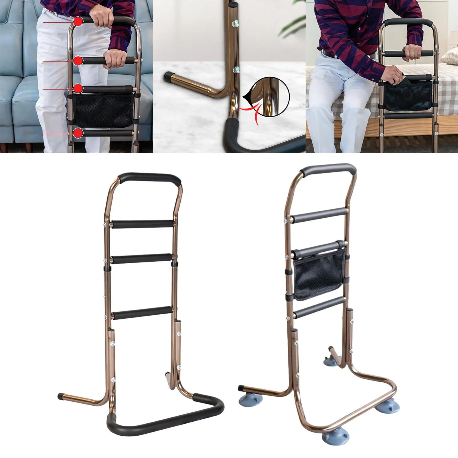 Foldable-Elderly-Rehabilitation-Walker-Adjustable-Walking-Assist ...