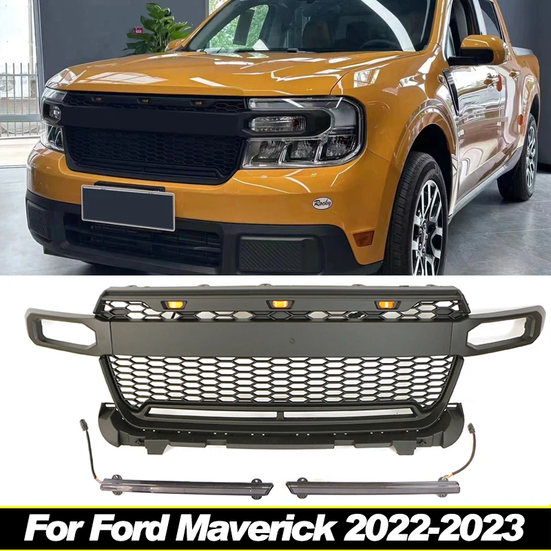 Grill-with-led-lights-front-bumper-grille-modification-accessories ...