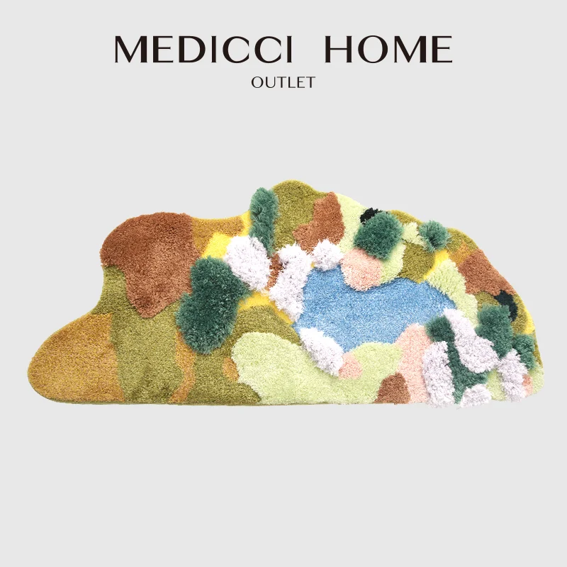 Medicci Home Mosses Forest Tufting Area Rugs Irregular Carpet Living ...