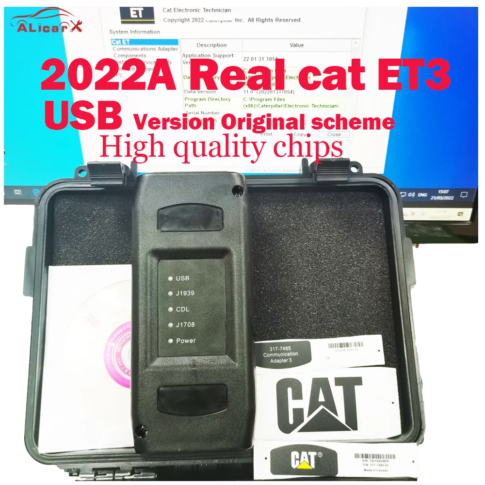 2022A-Real-cat-ET3-Adapter-ET3-USB-Version-for-CAT3-Truck-Diagnostic ...