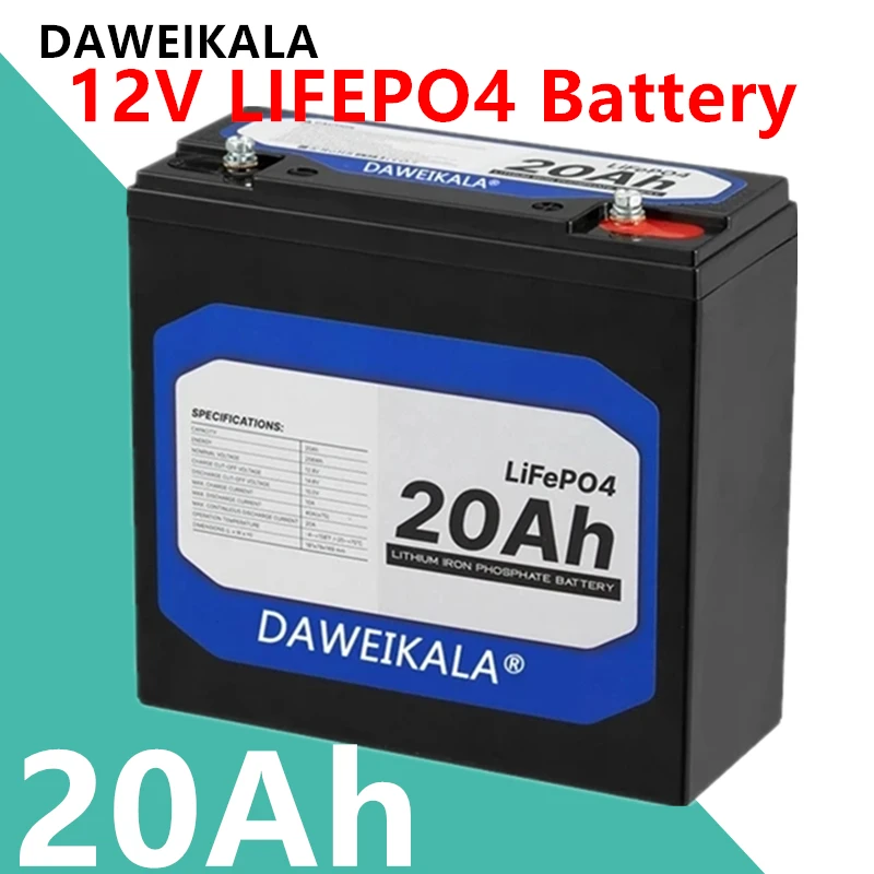 New 12V 20Ah LiFePo4 Battery Lithium Iron Phosphate 12V 24V LiFePo4 ...
