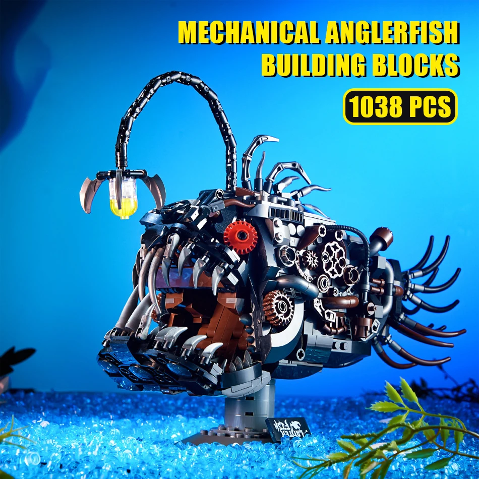MOC Mechanical Anglerfish Model Building Blocks Set with LED Light ...