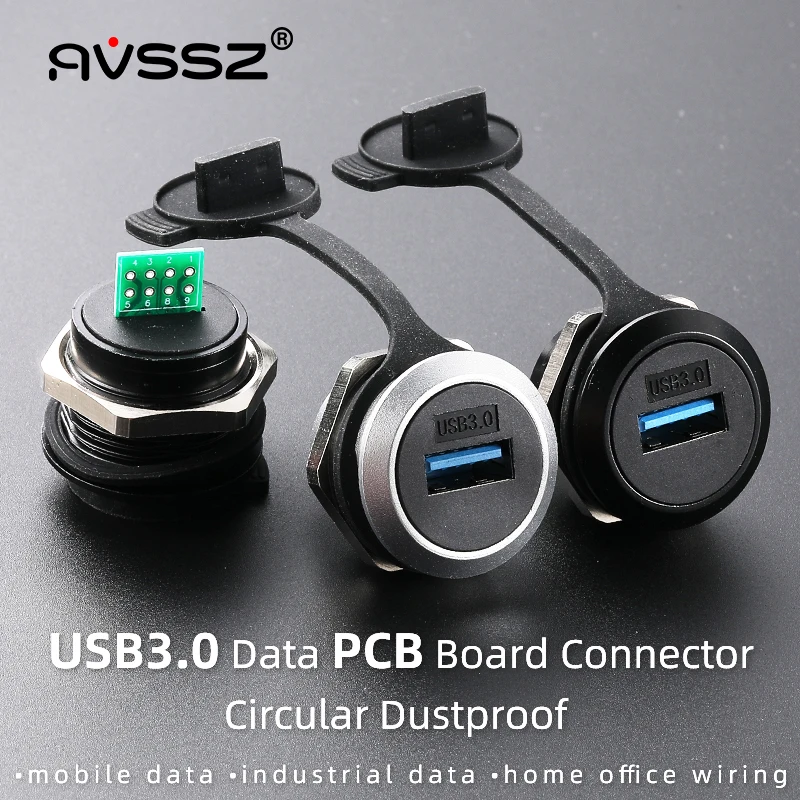 Conector-de-Cable-PCB-redondo-USB-3-0-2-0-adaptador-de-datos-sin ...