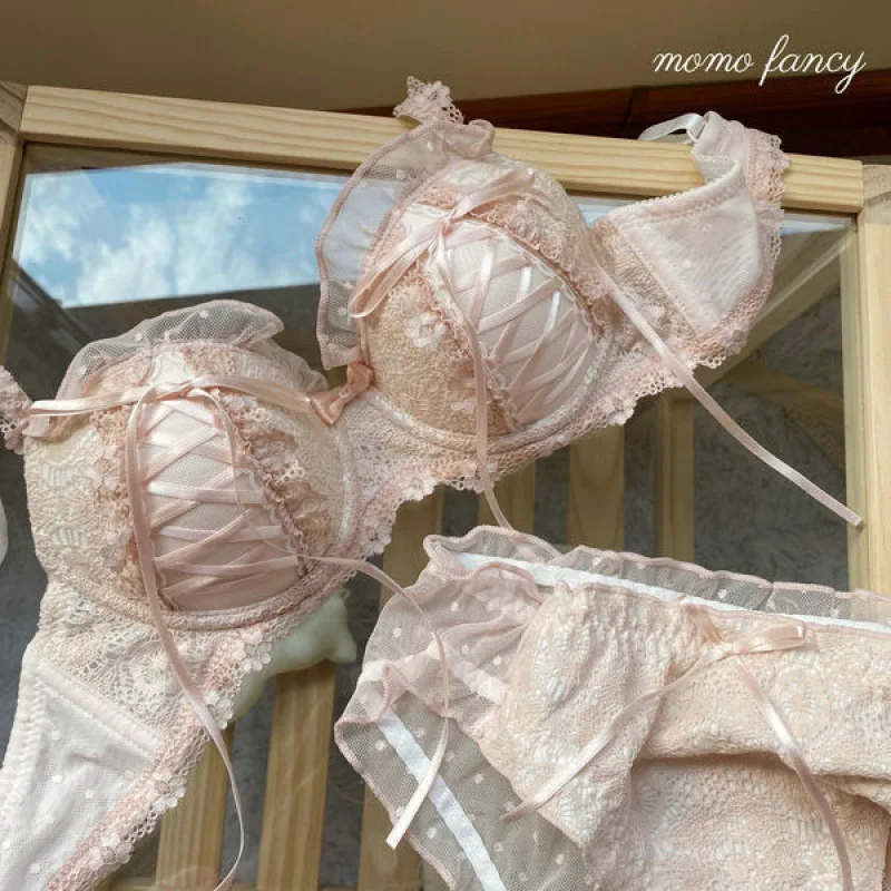 Lolita-Prom-Solid-Color-Sweet-Bra-Sexy-Lace-Bra-Adjustable-Gathering ...