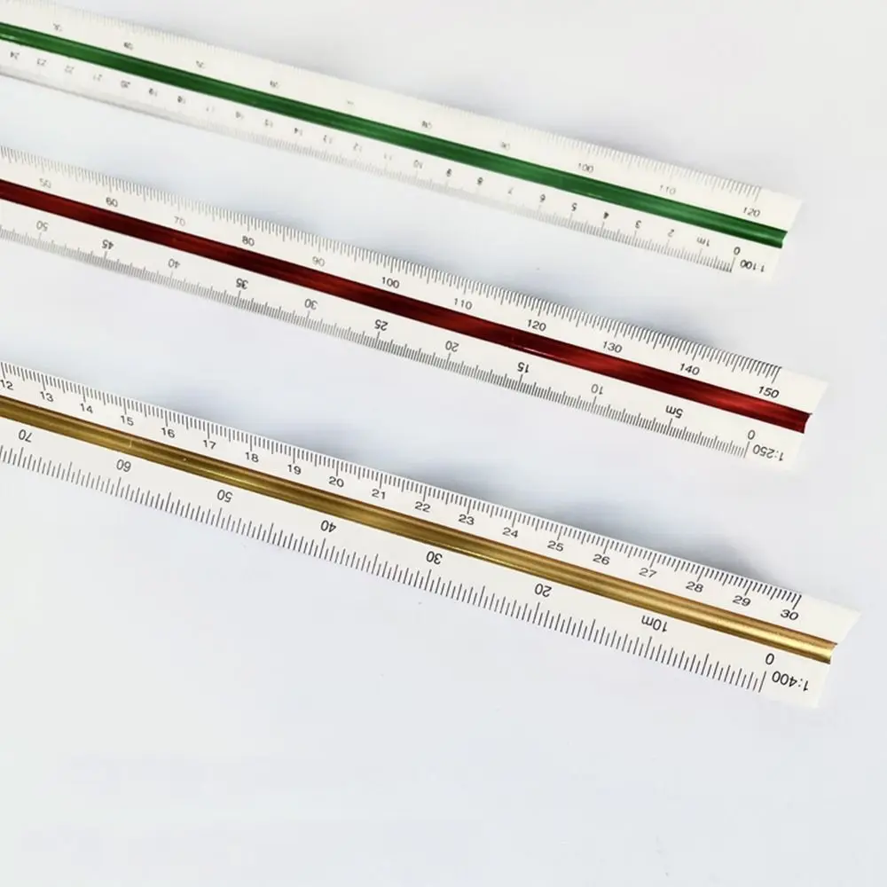 30cm-Multi-color-Triangular-Scale-Ruler-Plastic-Multi-functional-Design ...