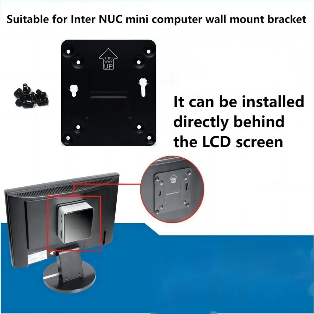 For-Intel-NUC-Vesa-Adapter-Mount-Bracket-to-Attach-NUC-Mini-PC-Computer ...