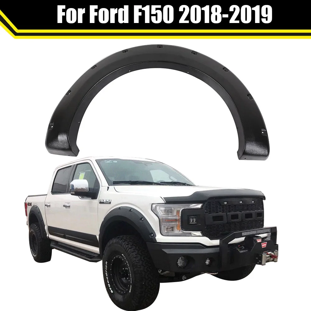 ABS-Black-Fender-Flares-Wheel-For-Ford-F150-2018-2019-Off-raod-Car ...