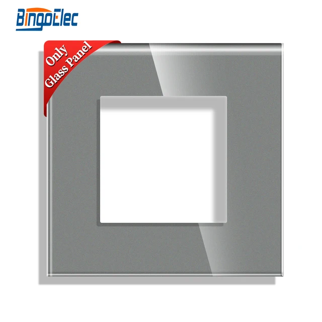 Bingoelec EU Standard Light Wall Touch Switch glass panel Socket Outlet ...
