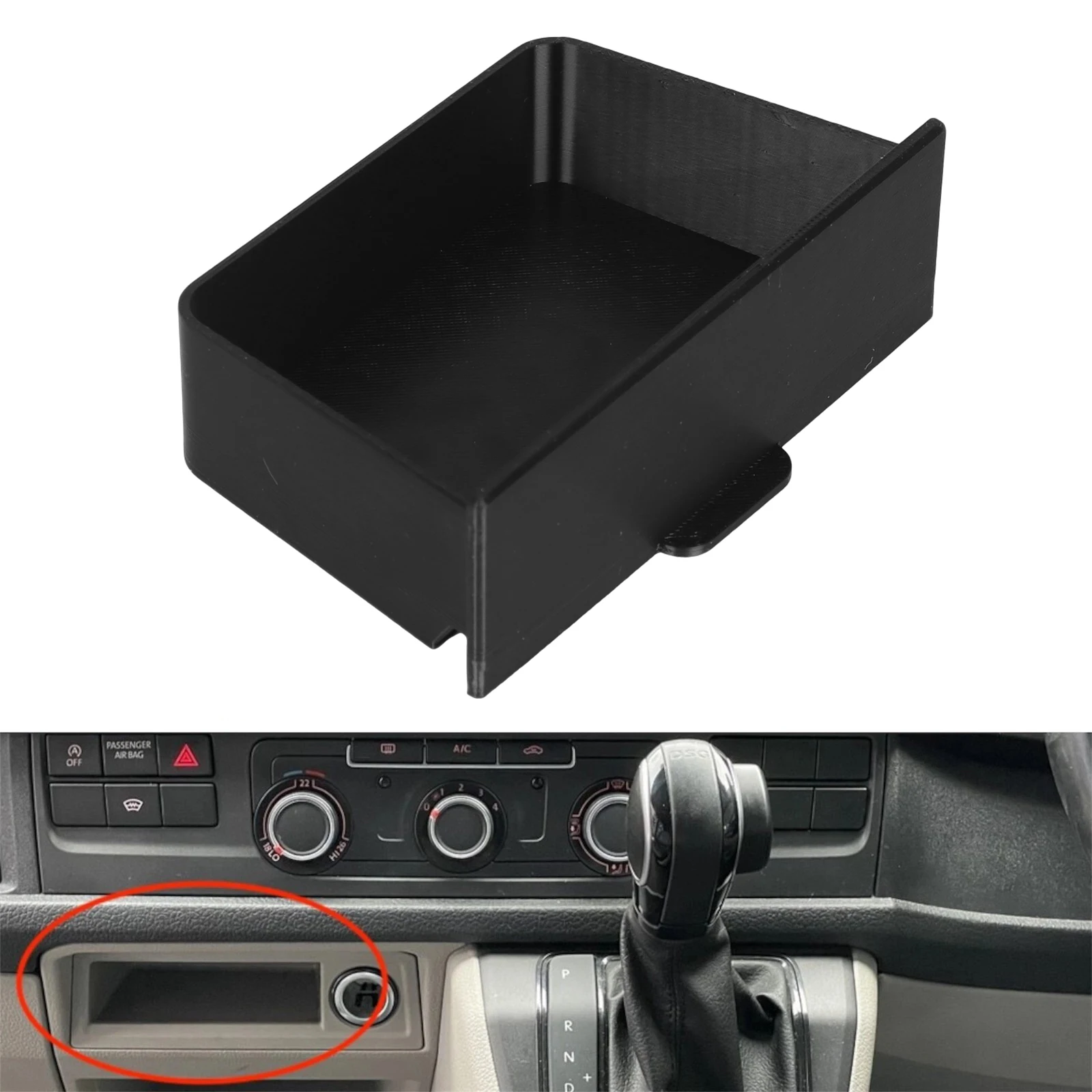 Black Cubby Drawer Durable Dashboard Storage Box Plastic Car Dash ...