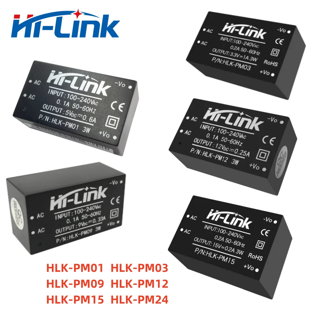 Hilink-HLK-PM01-HLK-PM12-220V-to-5V-12V-3W-Series-AC-DC-Isolated-Power ...