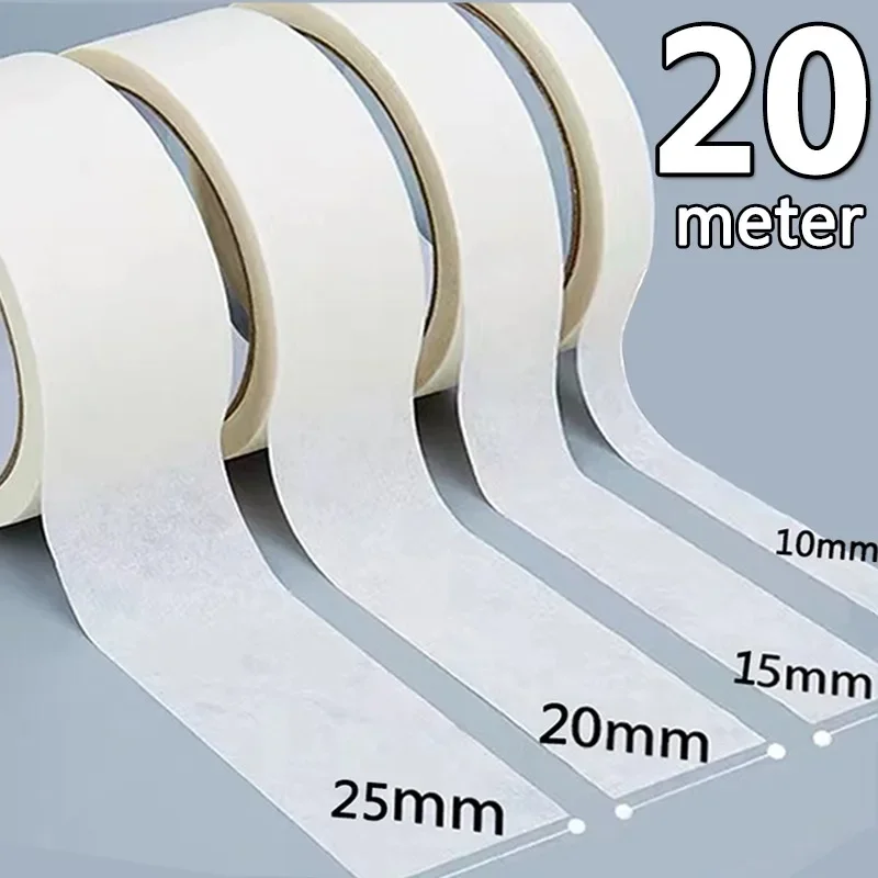 20M-Adhesive-Masking-Tape-White-Writable-Tape-for-Art-Painting-Sketch ...