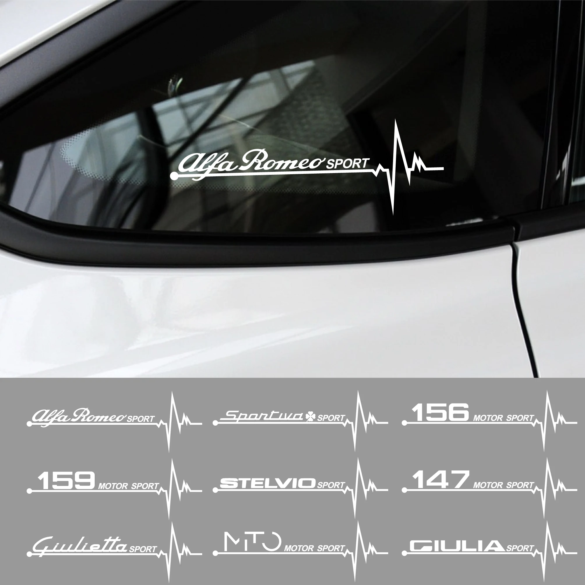 Car-Side-Window-Reflective-Sticker-For-Alfa-Romeo-147-156-159-gliulia ...