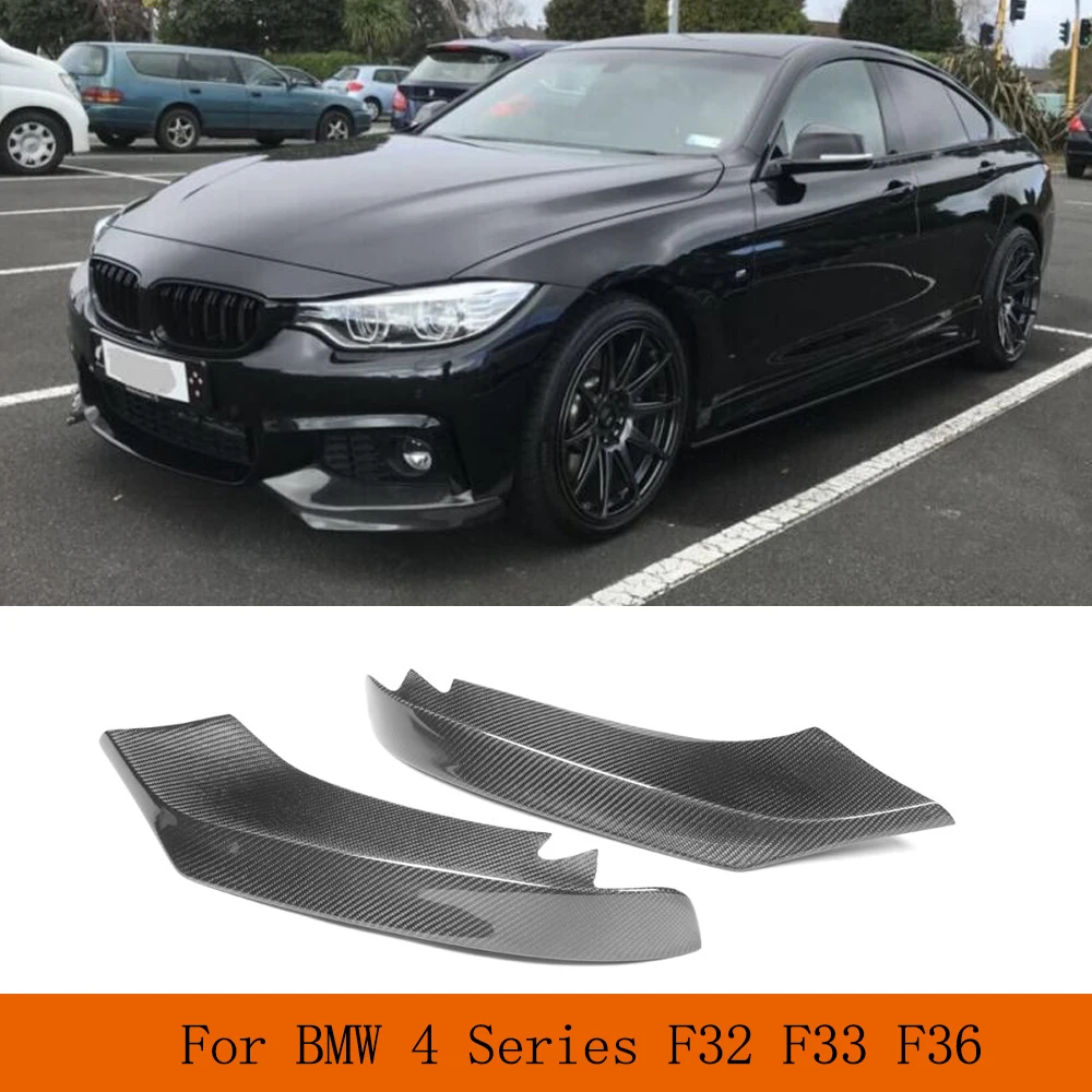 Real-Carbon-Fiber-Car-Front-Lip-Splitter-Flaps-for-BMW-4-Series-F32-F33 ...