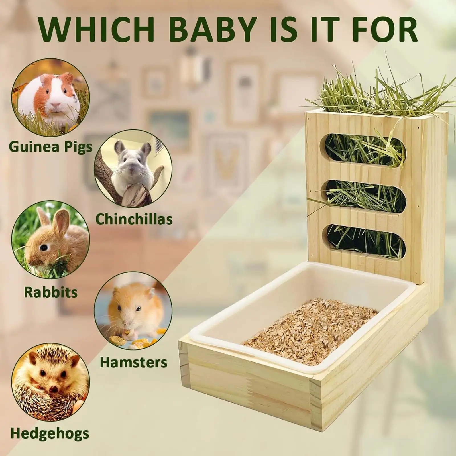 Rabbit-Hay-Feeder-with-Litter-Box-Cage-Accessories-Feeding-Manger-Hay ...