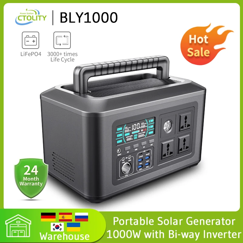 1024Wh-Camping-Portable-Power-Station-1000W-Peak-2000W-Lifepo4-Battery ...