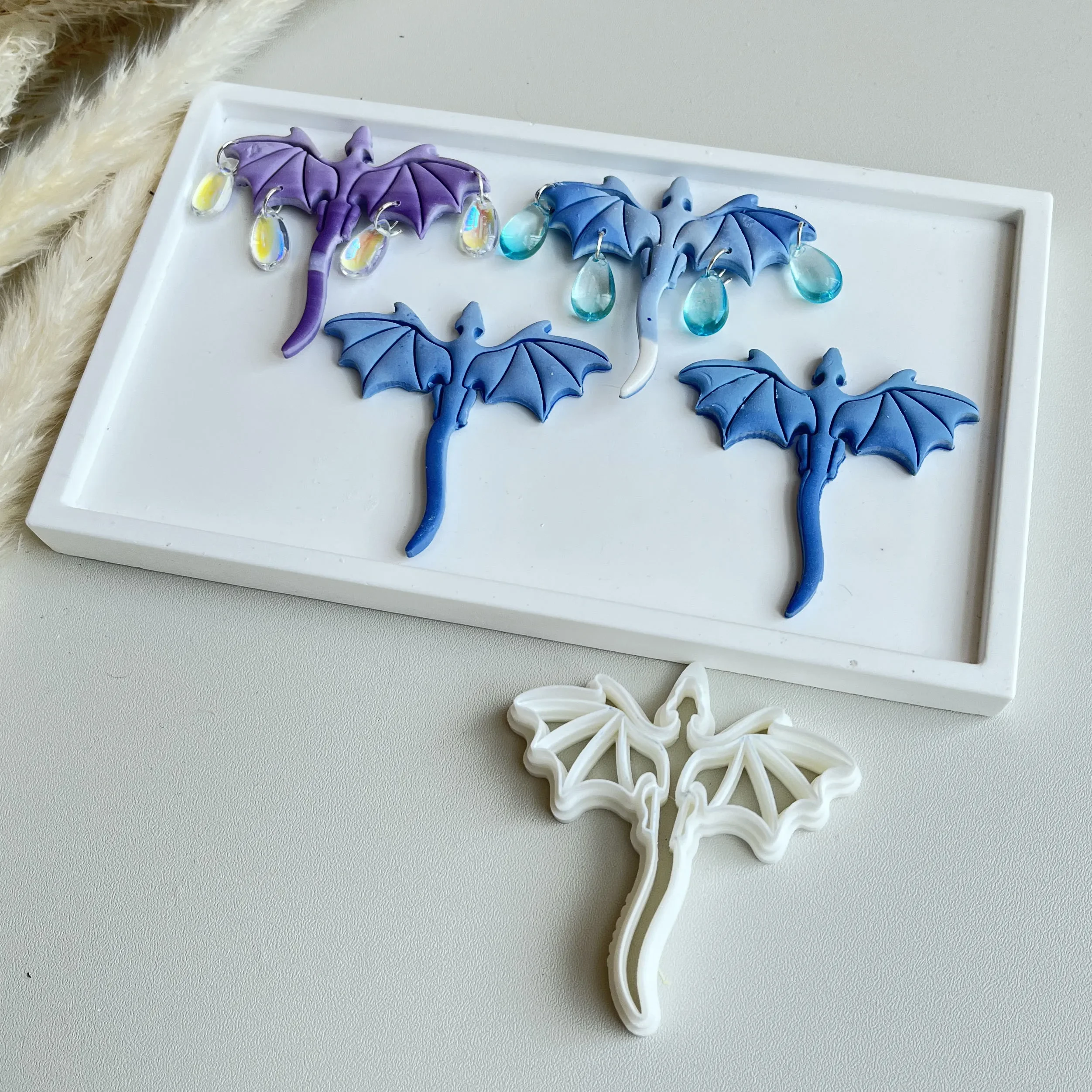 Exquisite-fliegende-Drachen-form-detaillierte-Polymer-Clay-Formen-Ton ...