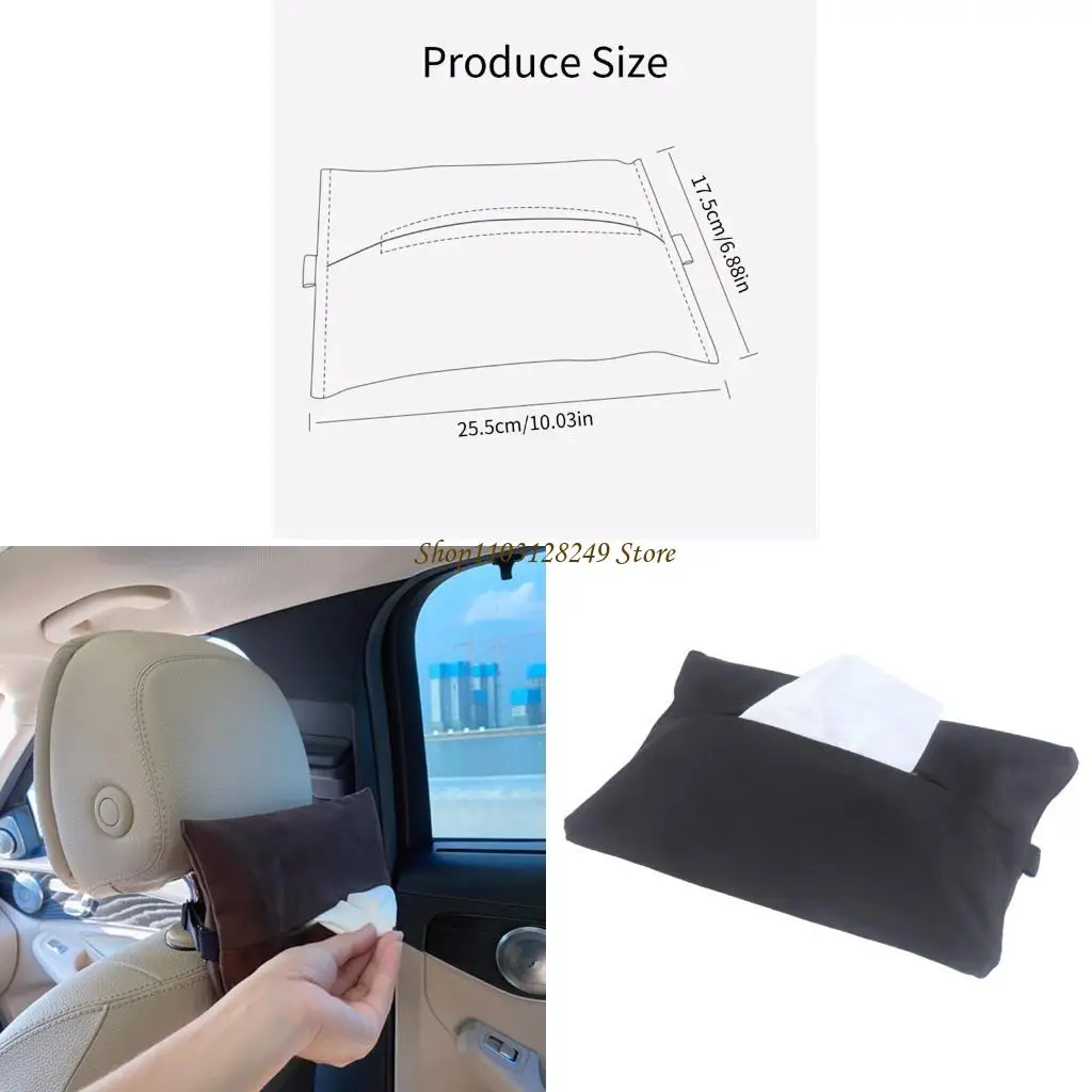 N5KD Car Paper Towel Bag Interior Headrest Tissue Box Backseat Napkin ...