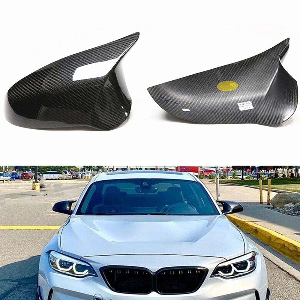 Carbon Fiber Mirror Cover Caps Car Exterior Side Rear View Case Shell ...