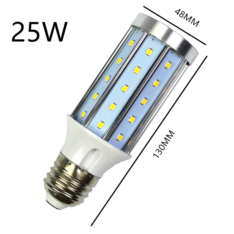 LED Bulb Aluminum shell lamp 25W 110V 220V E14 E26 E27 B22 LED Corn light street lamp Cool Warm ...