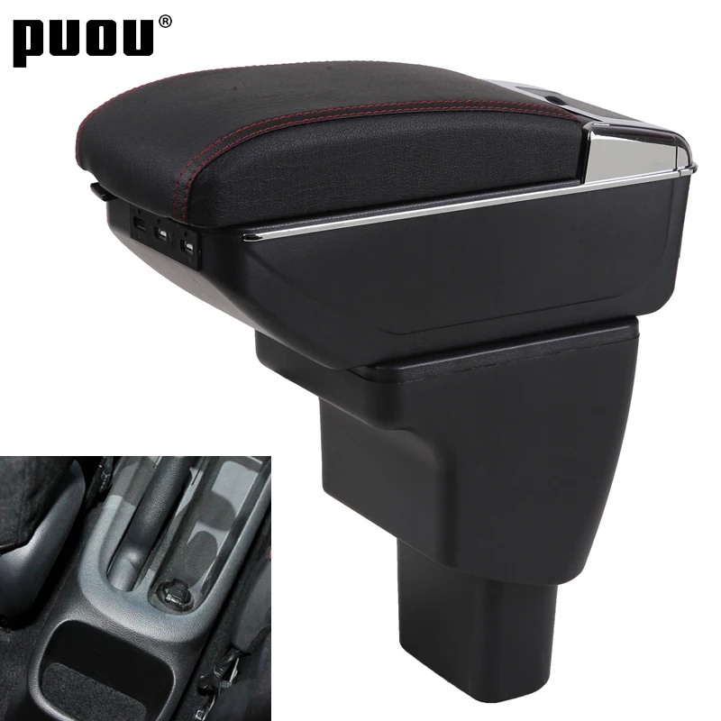 Car Armrest box For Hyundai I10 Rotatable Center Centre Console Storage ...
