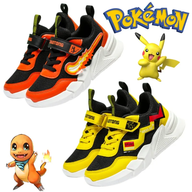 Pokemon Charmander Pikachu Cartoon Children's Sneakers Boy Light Summer ...