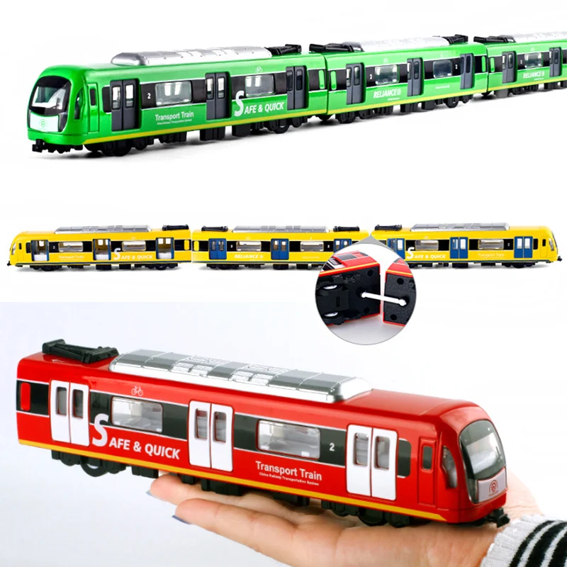 Rail-Car-Large-Simulation-Alloy-Train-Model-City-Metal-Diecast-Subway ...