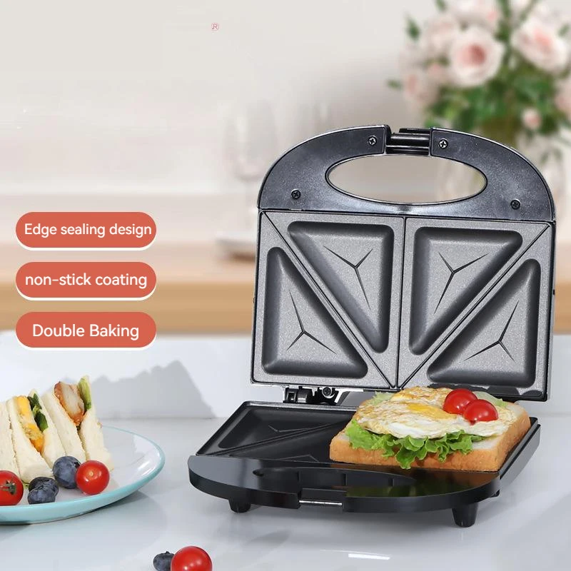 Electric Sandwich Maker Panini 650W Waffle Maker Cooking Kitchen ...