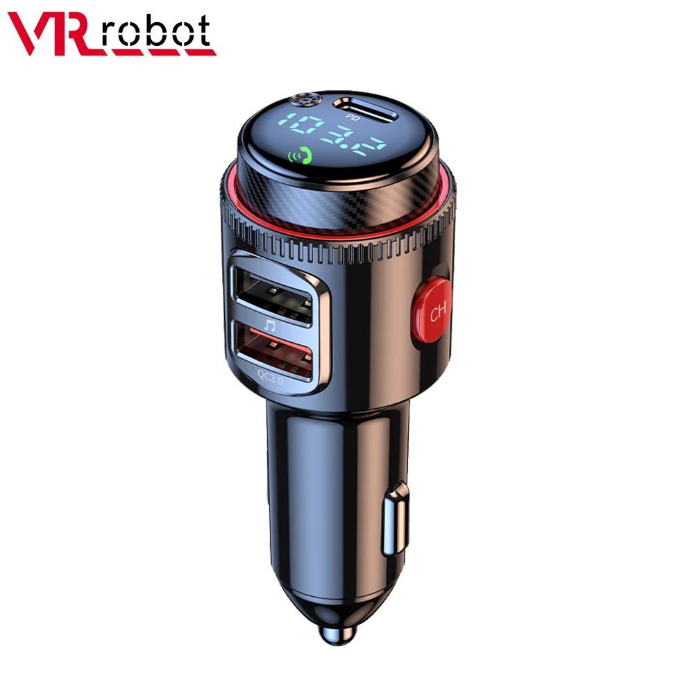 VR-Robot-PD30W-QC-3-0-Bluetooth-5-4-Car-MP3-Player-FM-Transmitter ...