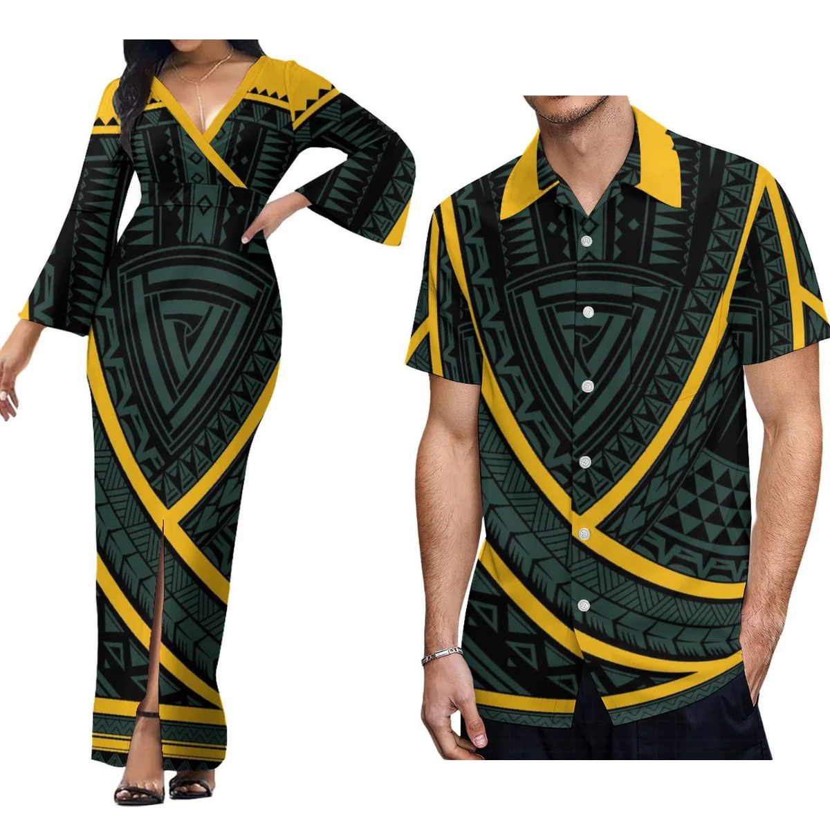Custom-Women-S-Elegant-Dress-Samoa-Polynesian-Tribe-Designed-High-Slit ...