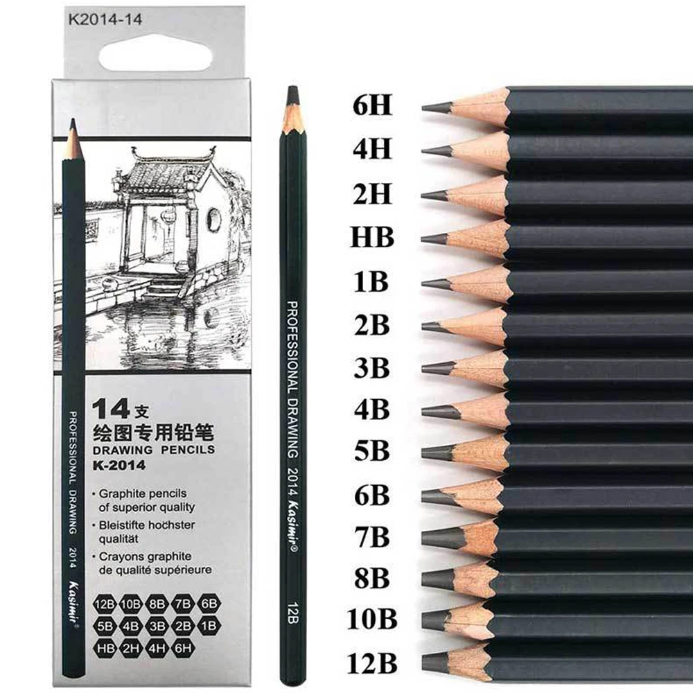 L-piz-profesional-de-madera-de-grafito-para-dibujo-suministros ...