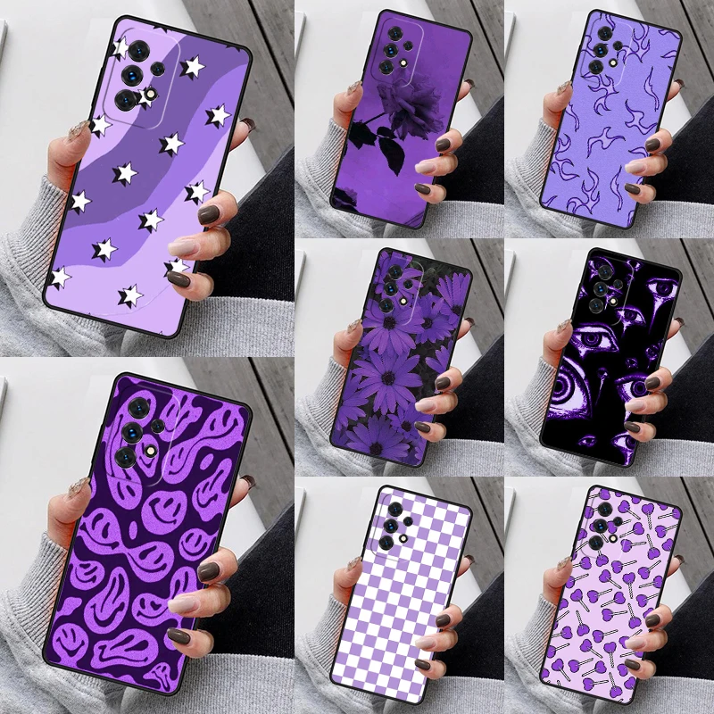Purple-Aesthetic-Phone-Case-For-Samsung-Galaxy-S23-S21-S20-FE-S24-S22 ...