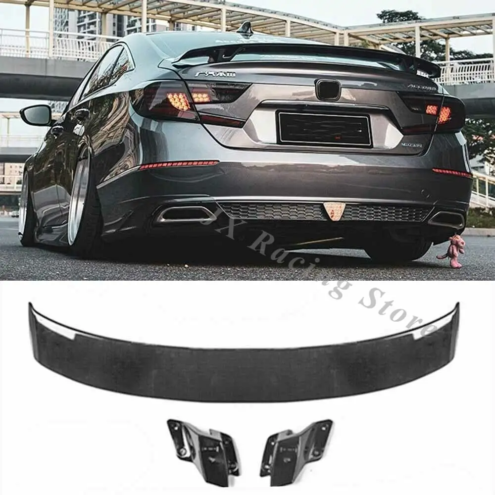 For Honda Accord 18 21 Black YOFER Style Rear Bumper Trunk Wing Spoiler ...