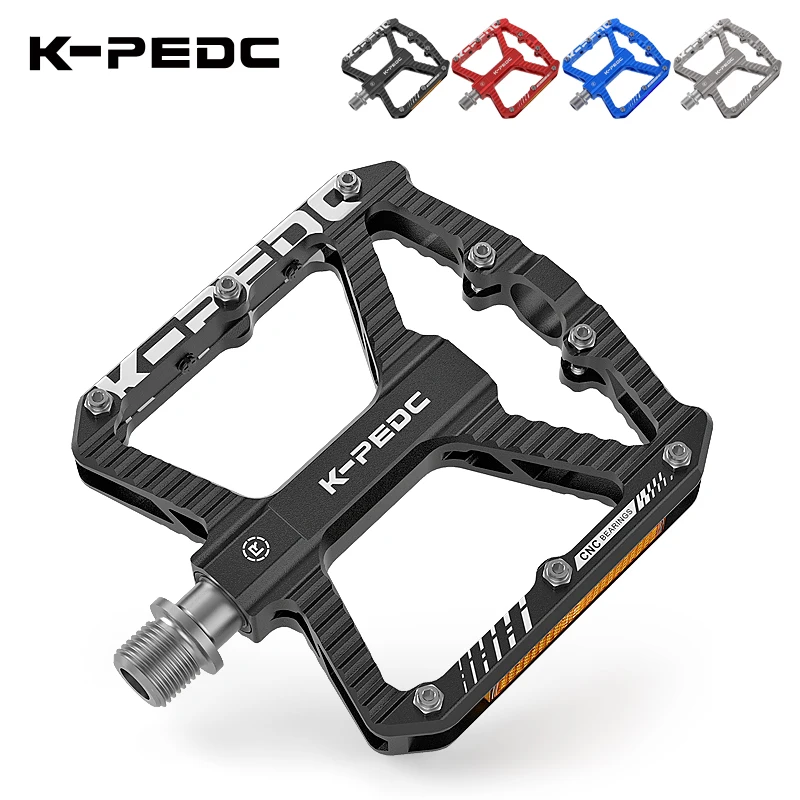 Reflective-Bike-Pedals-3-Bearing-Non-Slip-Road-Bicycle-Pedal-9-16 ...