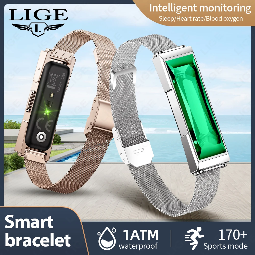 LIGE Couple Health Smart Bracelet Sport Band Fitness Tracker Heart Rate ...