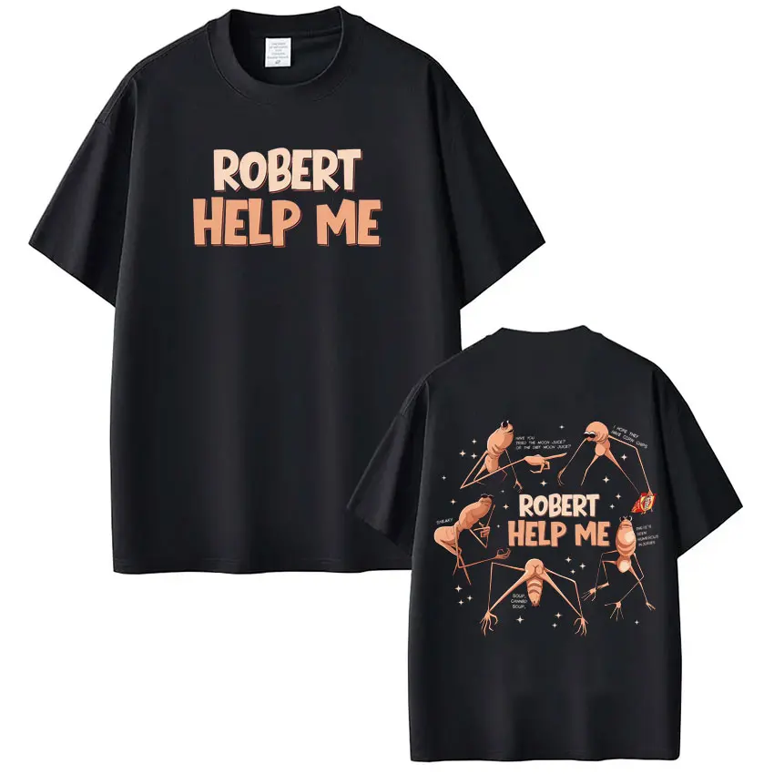 Robert Help Me Marcus The Worm Funny Meme T-Shirt Men's Fashion Hip Hop ...