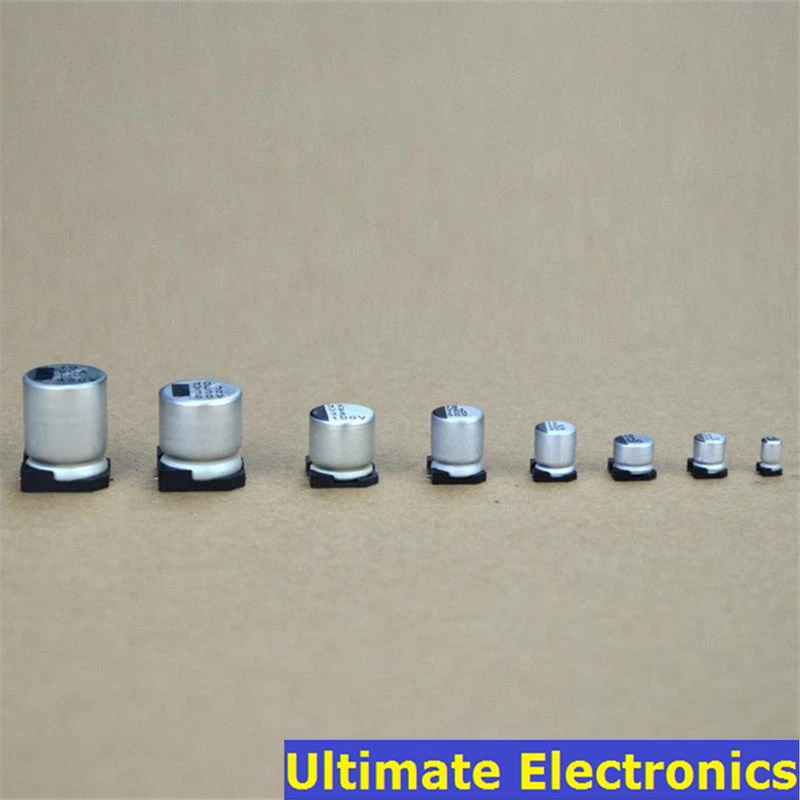 10pcs/lot Smd Electrolytic Capacitor 2.5v 4v 6.3v 10v 16v 25v 50v 100v ...
