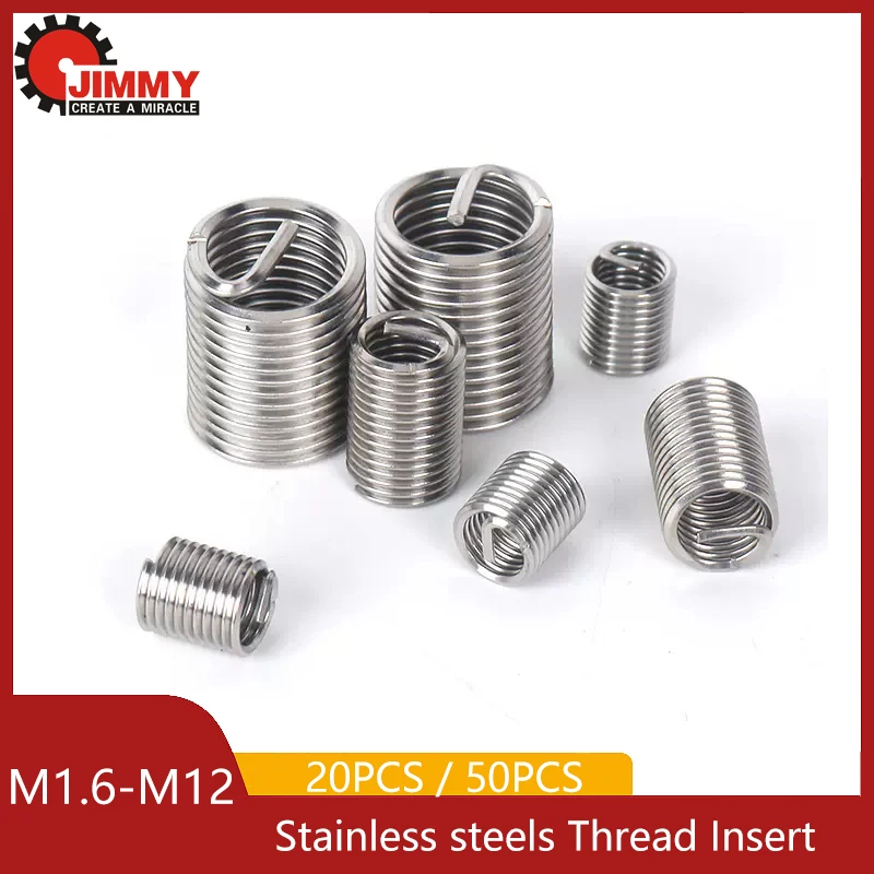 50Pcs-M2-M3-M4-M5-M6-M8-M10-M12-Self-Tapping-Wire-Thread-Insert ...