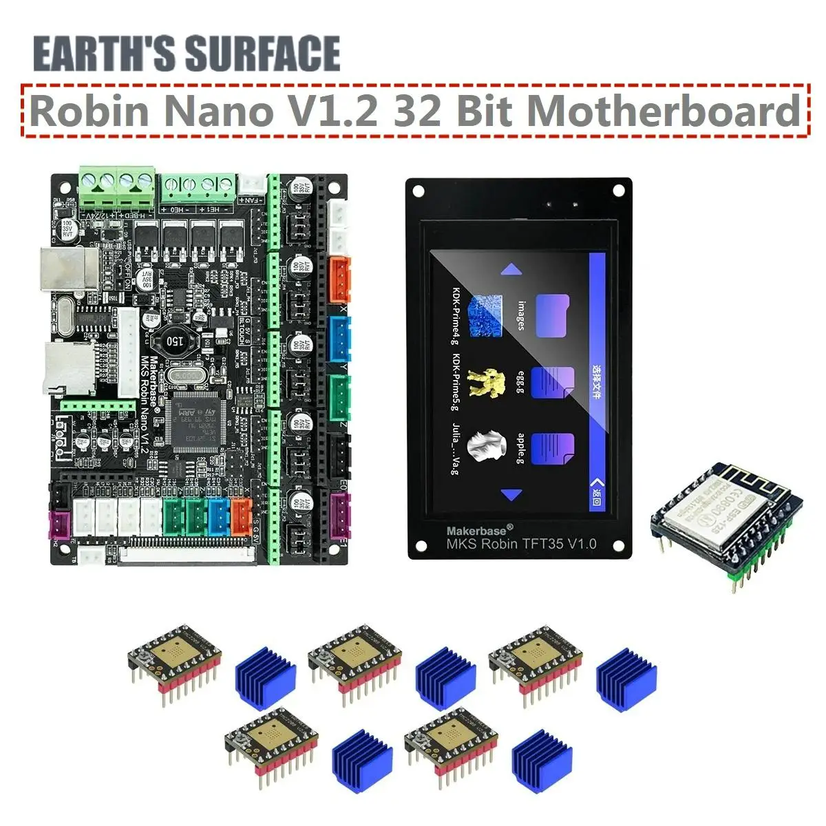 ES-3D-Printer-Parts-Makerbase-Control-Board-MKS-Robin-Nano-V1-2-32-Bit ...