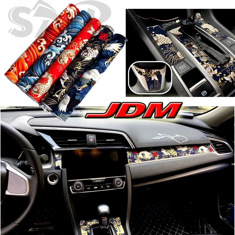 JDM New Japanese Style Automotive Interior Sticker 50*150cm Self ...
