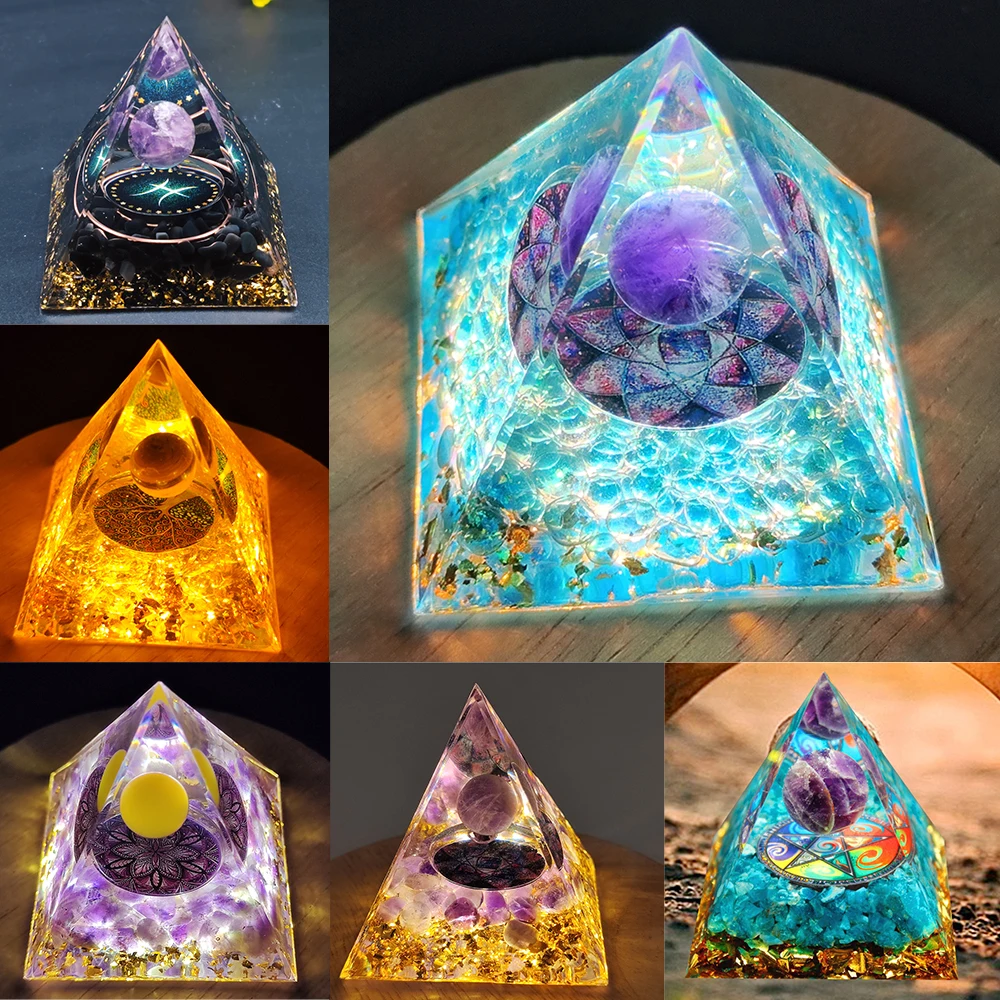 Energy-Generator-Orgone-Pyramid-Amethyst-Peridot-Healing-Natural ...