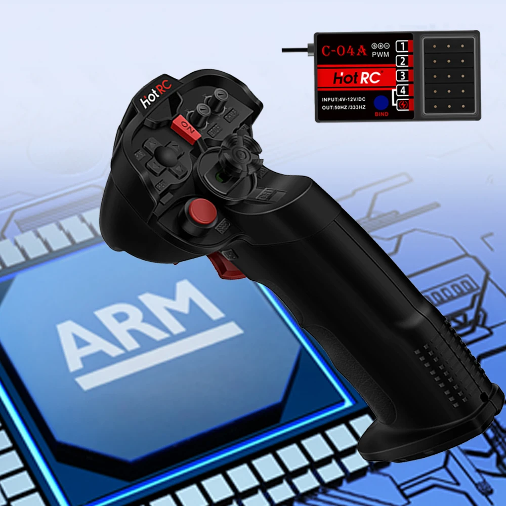 HotRC-Single-Hand-RC-Radio-Transmitter-DS-4A-2-4G-4-Channel-with-4Ch ...