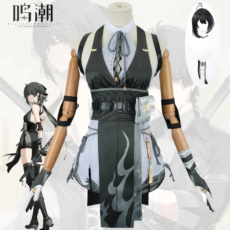 Game-Wuthering-Waves-Rover-Cosplay-Costume-Wig-Uniform-Earrings-Bag ...