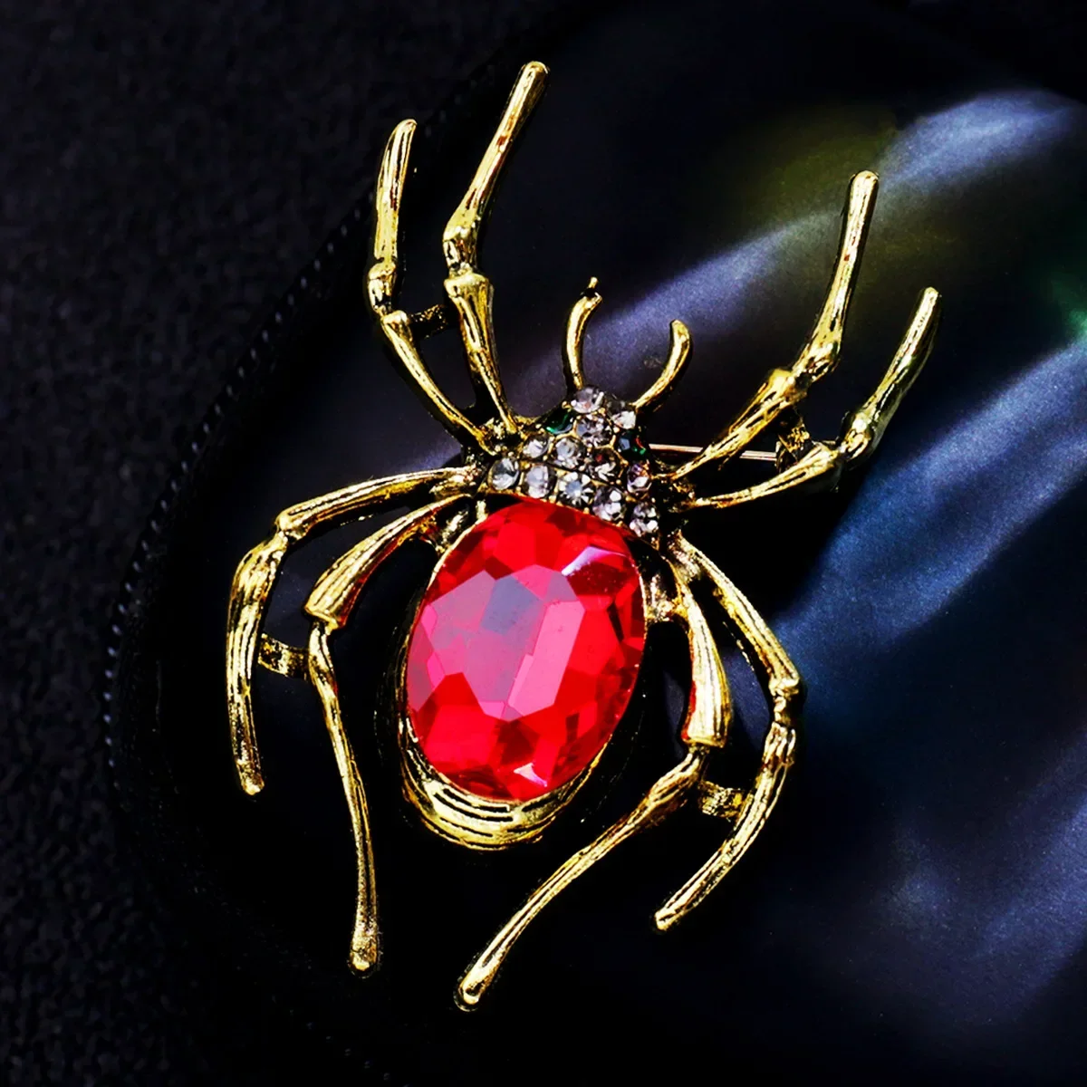 Exquisite-Gemstone-Spider-Insect-Fun-Brooch-Men-s-and-Women-s-Suit ...