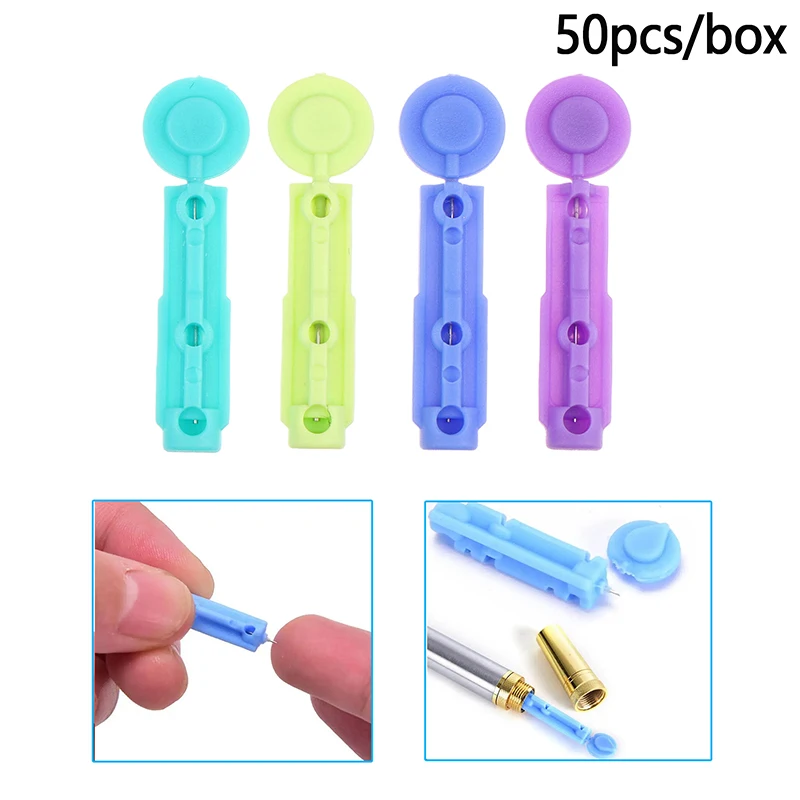 50pcs-23-26-28-30G-Blood-Lancet-Pen-Disposable-Needles-Massage-Stick ...
