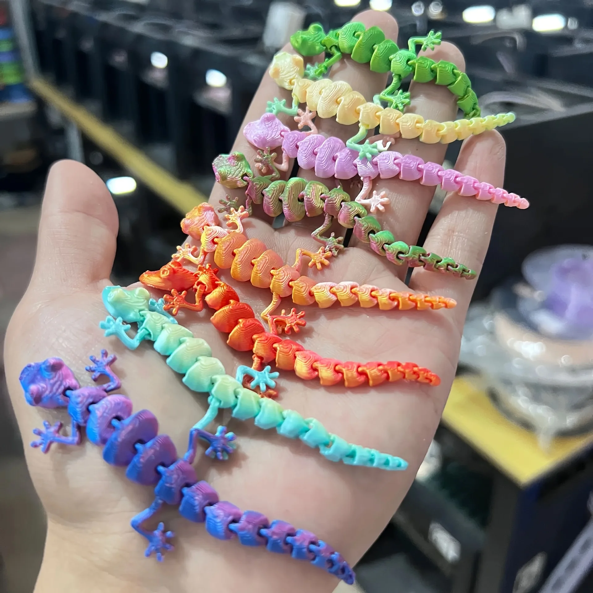 3D Printed Mini Lizard Figurines Animal Toys Creative Joints Movable ...