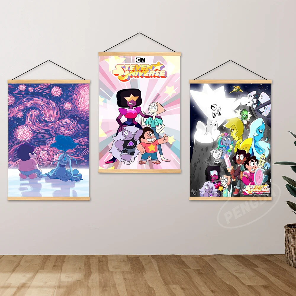 Wall-Art-Canvas-Steven-Universe-Pictures-Quartz-Poster-Wooden-Crystal ...