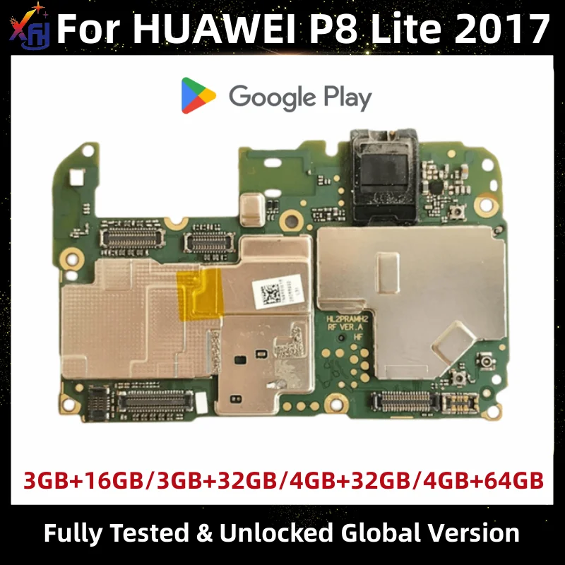 Original Unlocked Motherboards For HUAWEI P8 Lite 2017 Mainboard 16GB ...