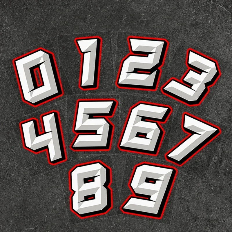 0-To-9-Creative-Arabic-Numbers-Racing-Number-Helmet-Racing-Vinyl-Decals ...